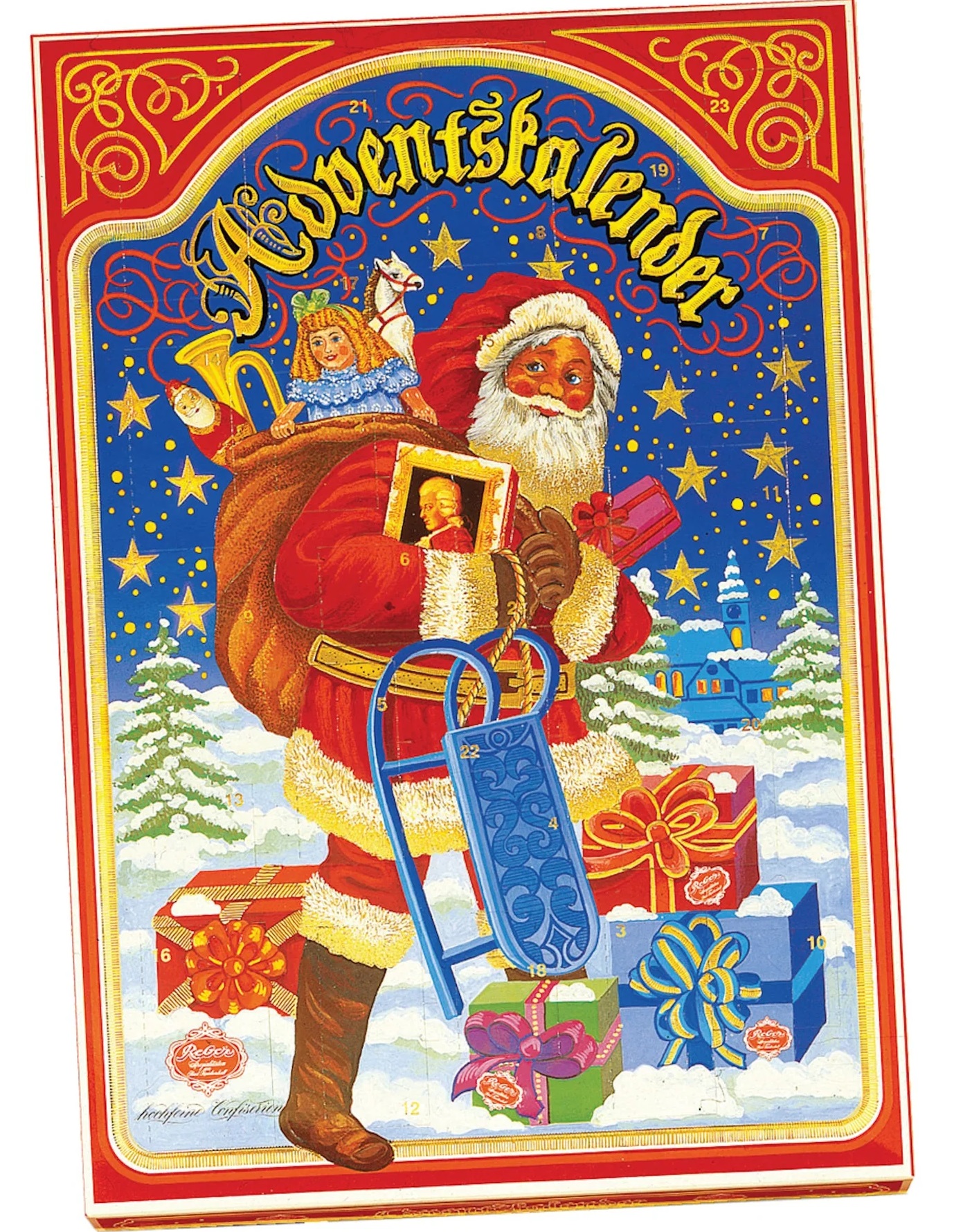 Адвент Календар Reber 2024-2025 Різдвяна Класика Цукерки з марципаном ...
